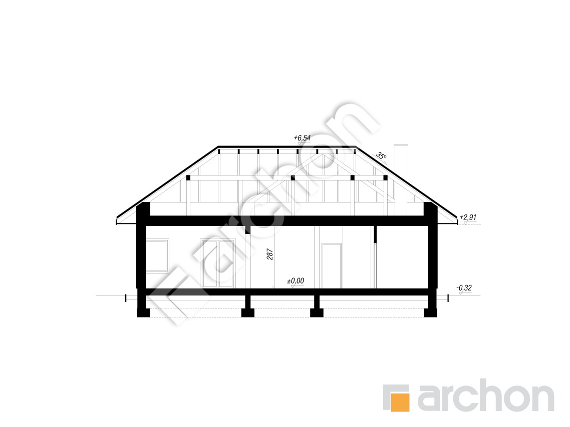 Projekt domu Dom w galach 8 (E) - ARCHON+