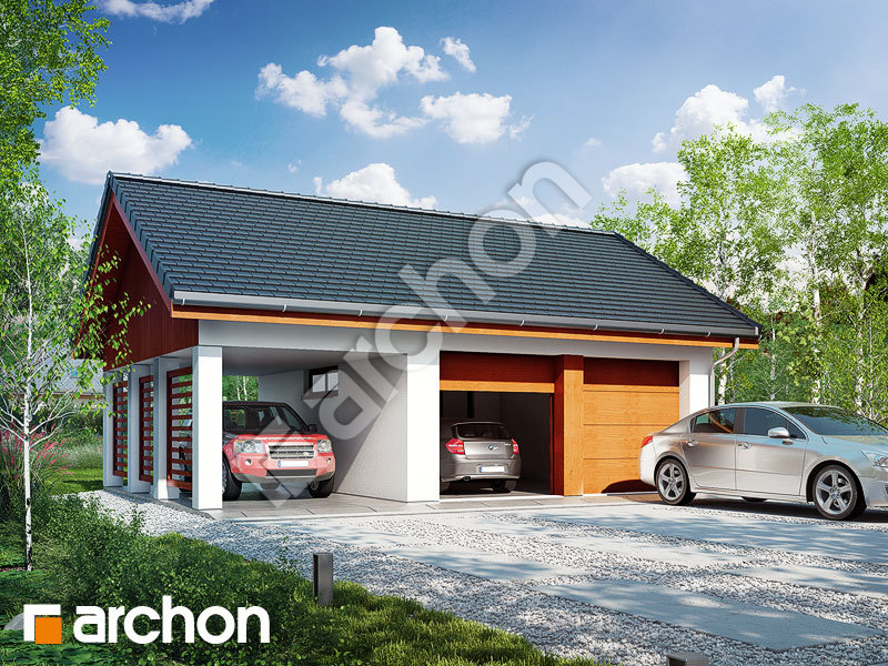 Projekt garażu Garaż 2-stanowiskowy G22 - ARCHON+